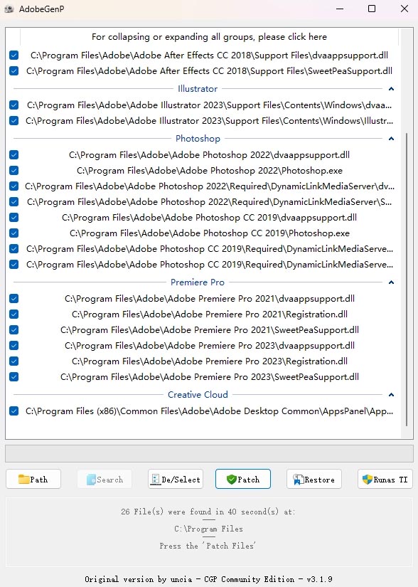 Adobe 2019-2024系列软件激活破解工具 AdobeGenP v3.2.1-后生视觉设计资源网